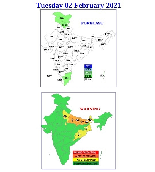 India daily weather forecast latest February 2 Widespread snow or rain ...