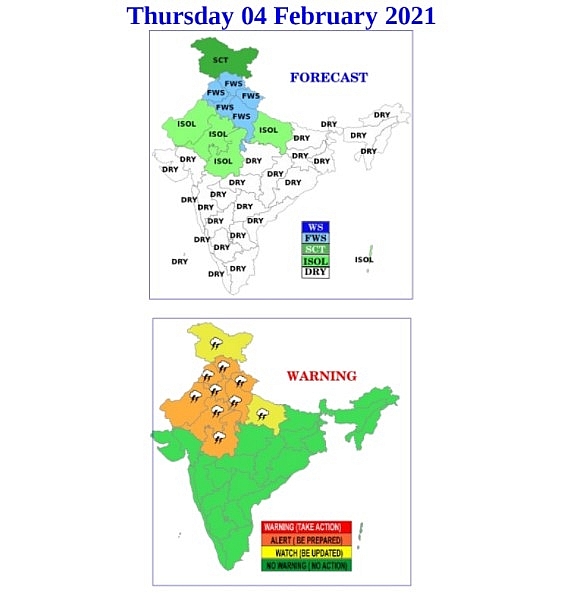 India daily weather forecast latest February 4 Widespread rain snow ...