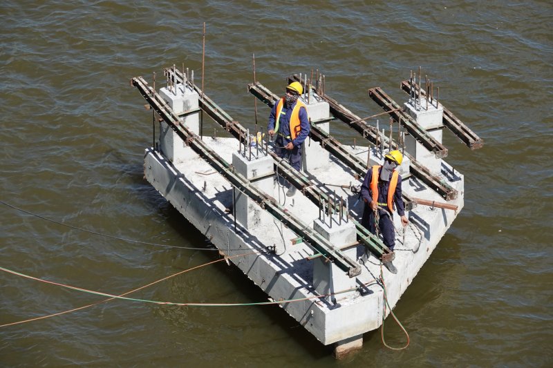 Close-up of Vietnam's "super" largest irrigation culvert, with 11 "huge ...