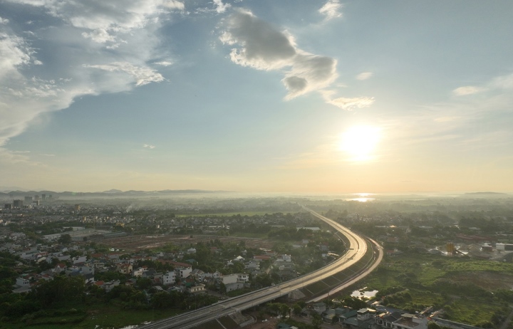 Photo: Panoramic view of Van Don – Mong Cai highway before the day of ...