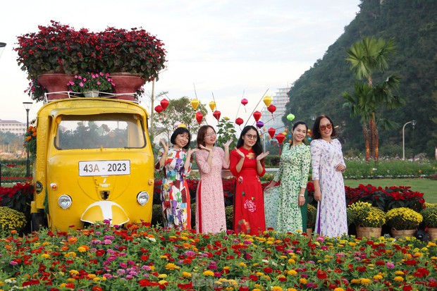 Young people in Da Nang are busy checking in to the spring flower ...